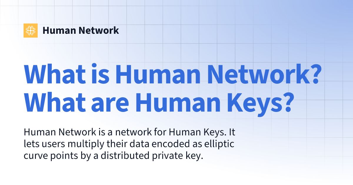 What is Human Network? What are Human Keys? | Human Network
